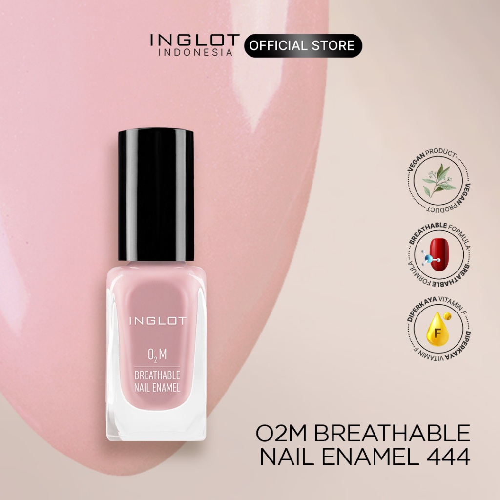 Jual INGLOT O2M Breathable Nail Enamel 444 - Kutek/Nail Polish Halal ...