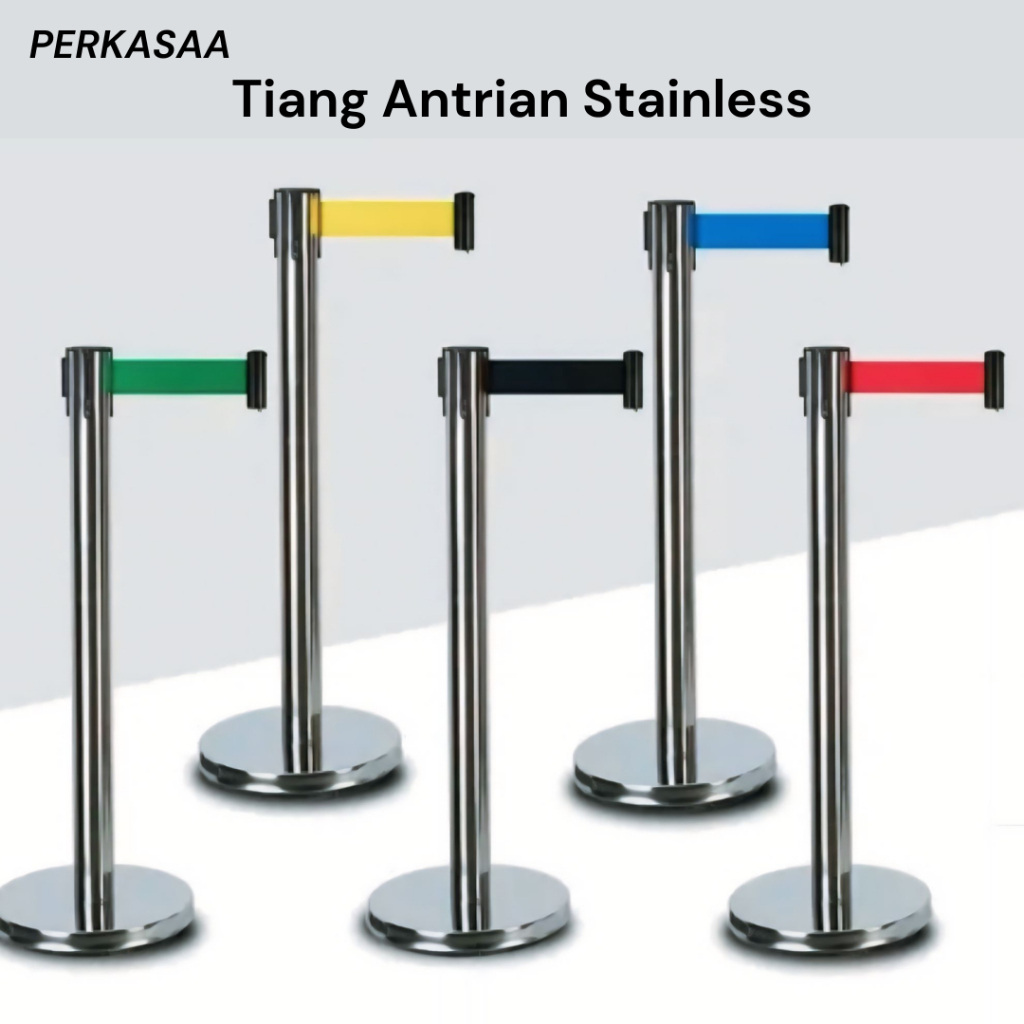 Jual Standing Barrier Queue Line / Tiang Antrian Stainless Penghalang ...