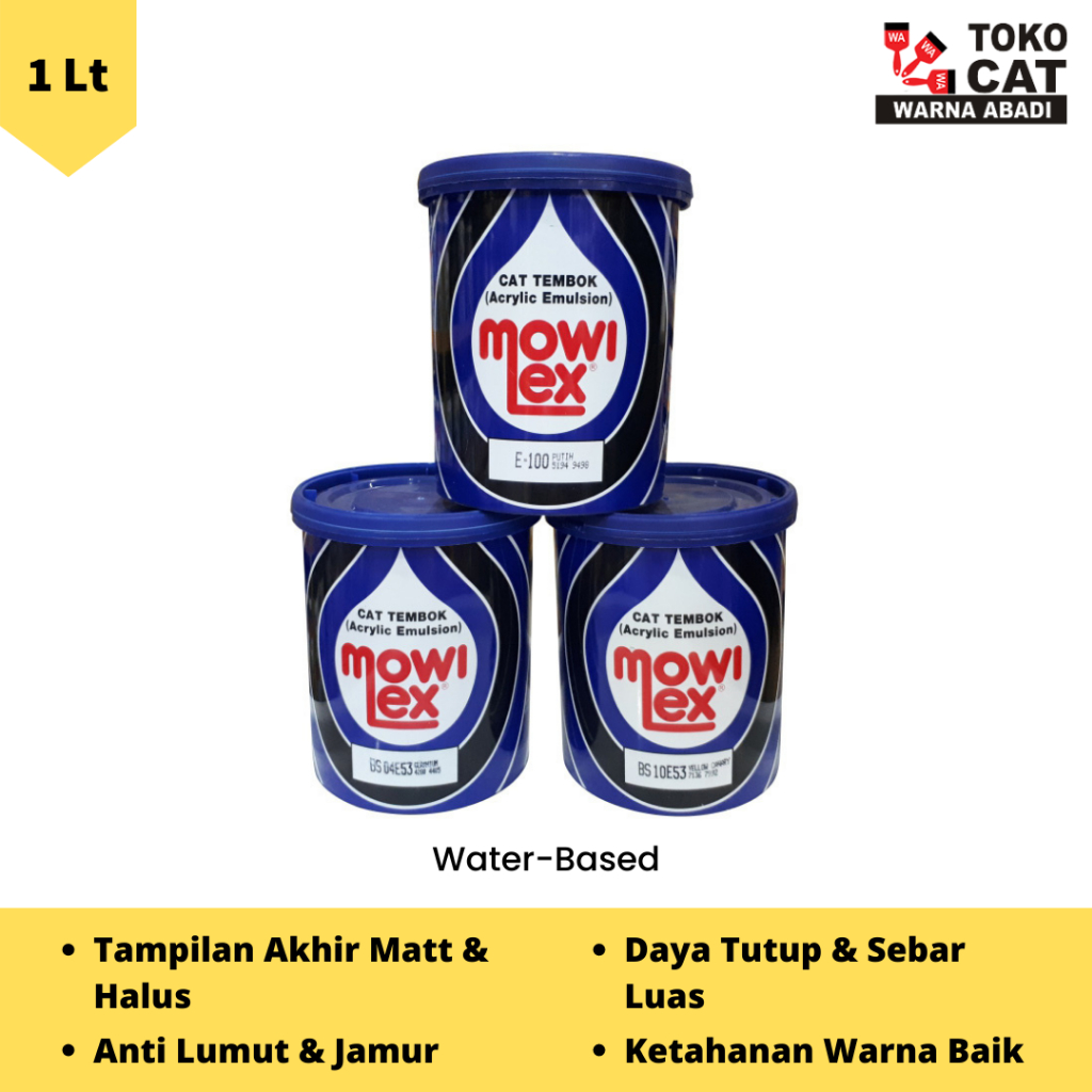 Jual CAT TEMBOK MOWILEX 1 LITER - WARNA GERANIUM E-04E53 | Shopee Indonesia