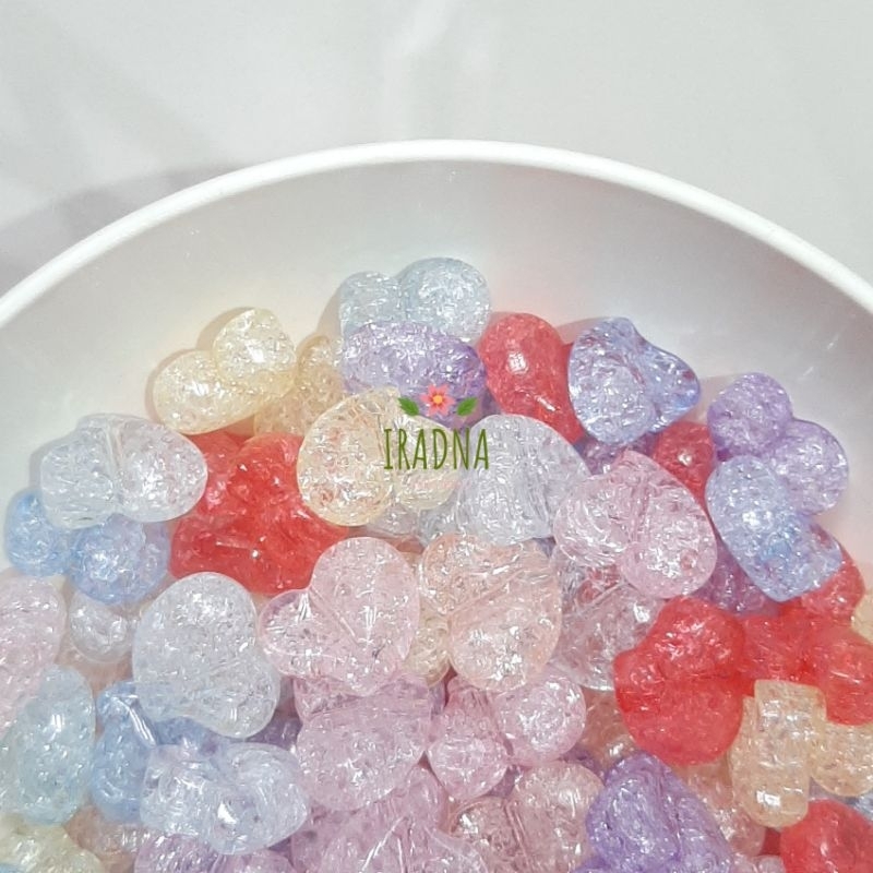 Jual 10gr Manik Mote Retak Love Miring Crack Beads Craft Diy Aksesoris ...