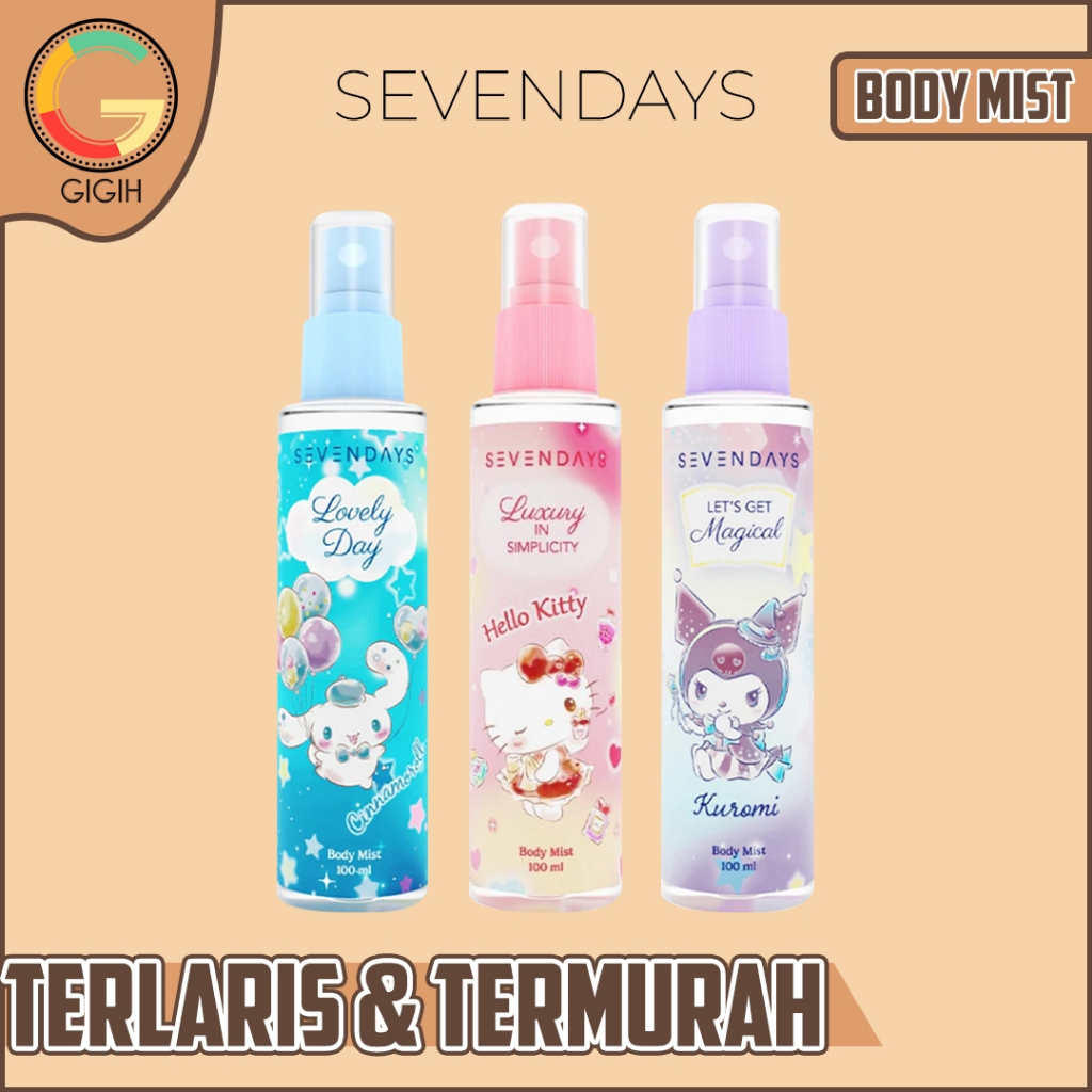 Jual SEVENDAYS BODY MIST 100ML SERIES ( LETS GET MAGICAL / LOVELY DAY ...