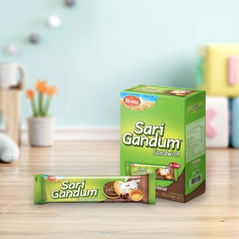 Jual Minky - Sari Gandum Sandwich Sachet Cokelat 1 karton ( 10gb x 12 sc x 36 gr ) | Shopee ...