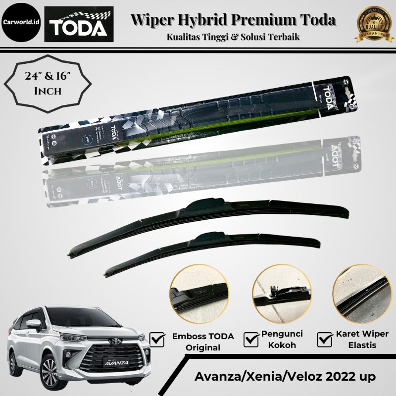 Jual Wiper Hybrid Super Premium Avanza Xenia Veloz 2022 Up - Ukuran 24" & 16" | Shopee Indonesia