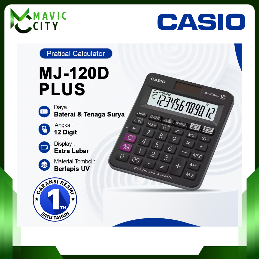 Jual Kalkulator Casio MJ-120DPLUS - Calculator Casio Kalkulator Dagang ...