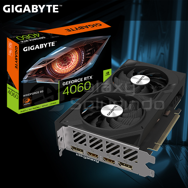 Jual GIGABYTE GeForce RTX 4060 WINDFORCE 8GB GDDR6 - VGA RTX4060 ADA ...