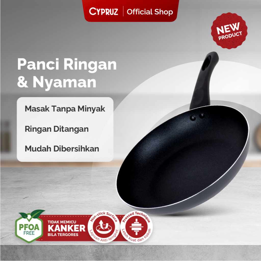 Jual Cypruz Wajan Penggorengan Anti Lengket Fry Pan Ecolite Series | Shopee Indonesia
