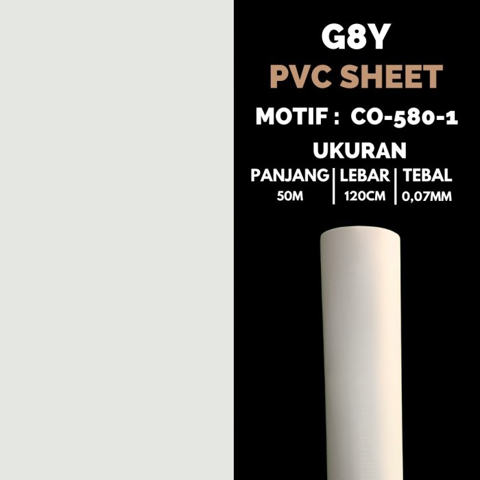 Jual PVC SHEET PVC INTERIOR FILM MOTIF PUTIH POLOS SIZE 120 CM x 25 CM ...