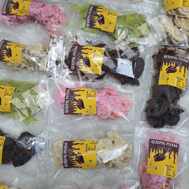 Jual KERIPIK PISANG LUMER COKLAT KEMASAN POUCH 50 GRAM | Shopee Indonesia