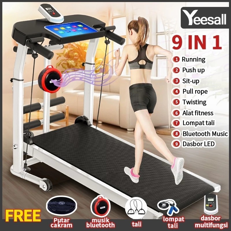 Jual Treadmill rumah tangga lipat kecil mini 7 in 1 sederhana berjalan ...