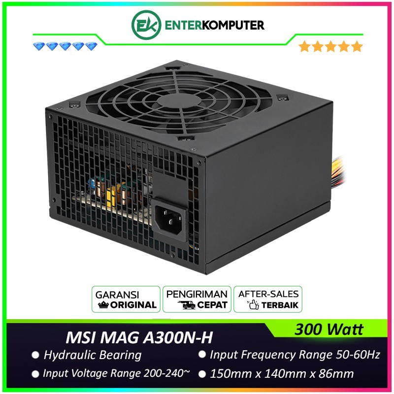 Jual MSI MAG A300N-H 300W Active PFC Non-Modular / PSU 300 Watt | Shopee Indonesia