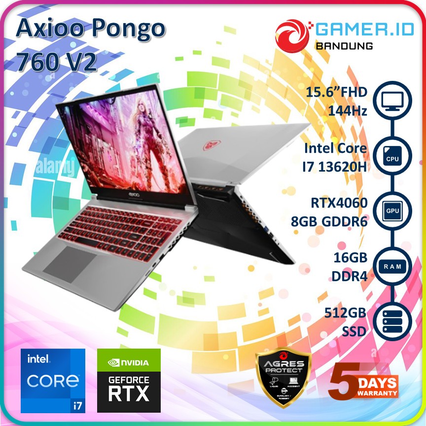 Jual AXIOO PONGO 760 V2 I7 13620H RTX4060 16GB 512GB 15.6" FHD IPS ...