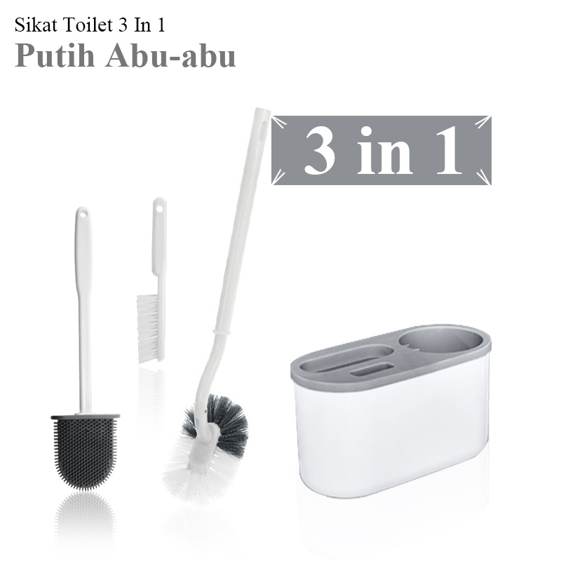 Jual Sikat WC Toilet (3 in 1) - Toilet Brush Sikat Pembersih Kamar ...