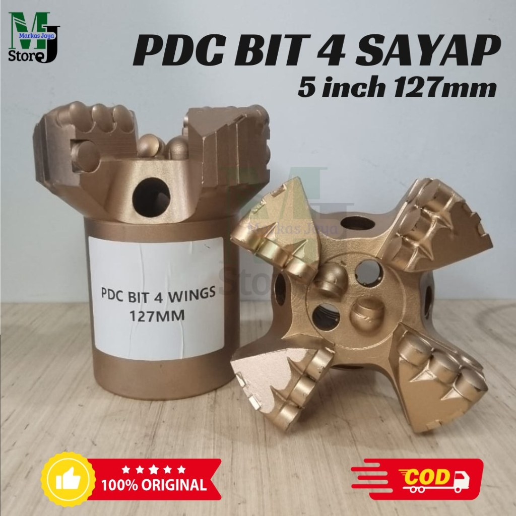 Jual MATA BOR PDC 5 INCH 4 W ( 127 MM ) / SUMUR BOR PDC 5 INCH 4W | Shopee Indonesia