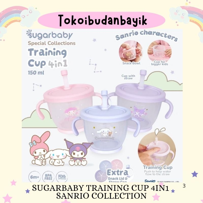 Jual Sugarbaby Training Cup 4in1 Sanrio Collection/Gelas/training mug ...