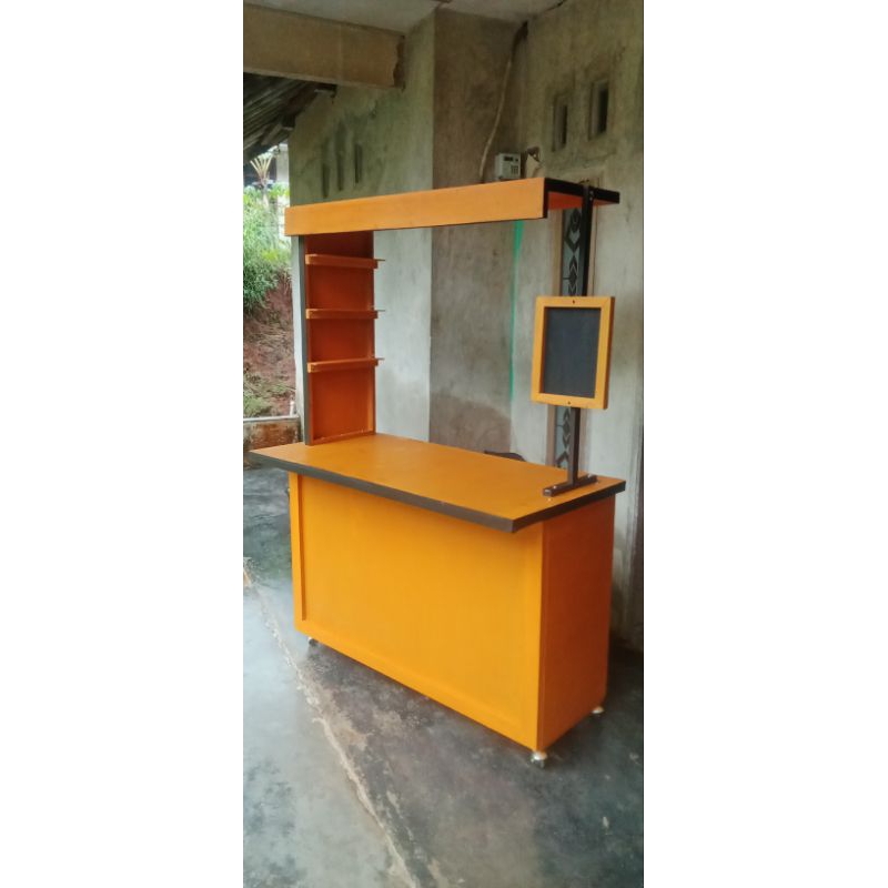 Jual desain meja rata ( Angkringan ) gerobak jualan/booth kayu/ booth ...