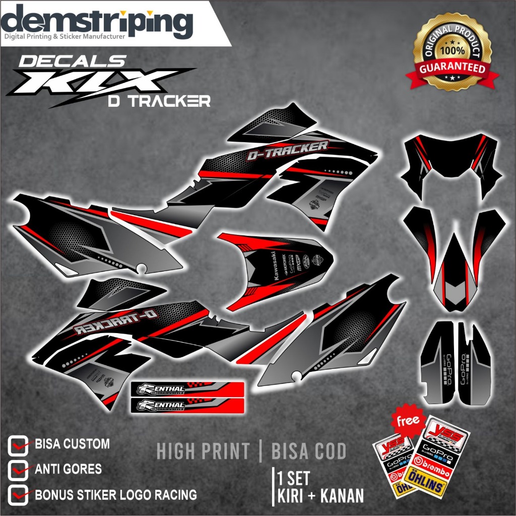 Jual Stiker Decal KLX D TRACKER Full Body Terbaru 2023 Custom Super ...