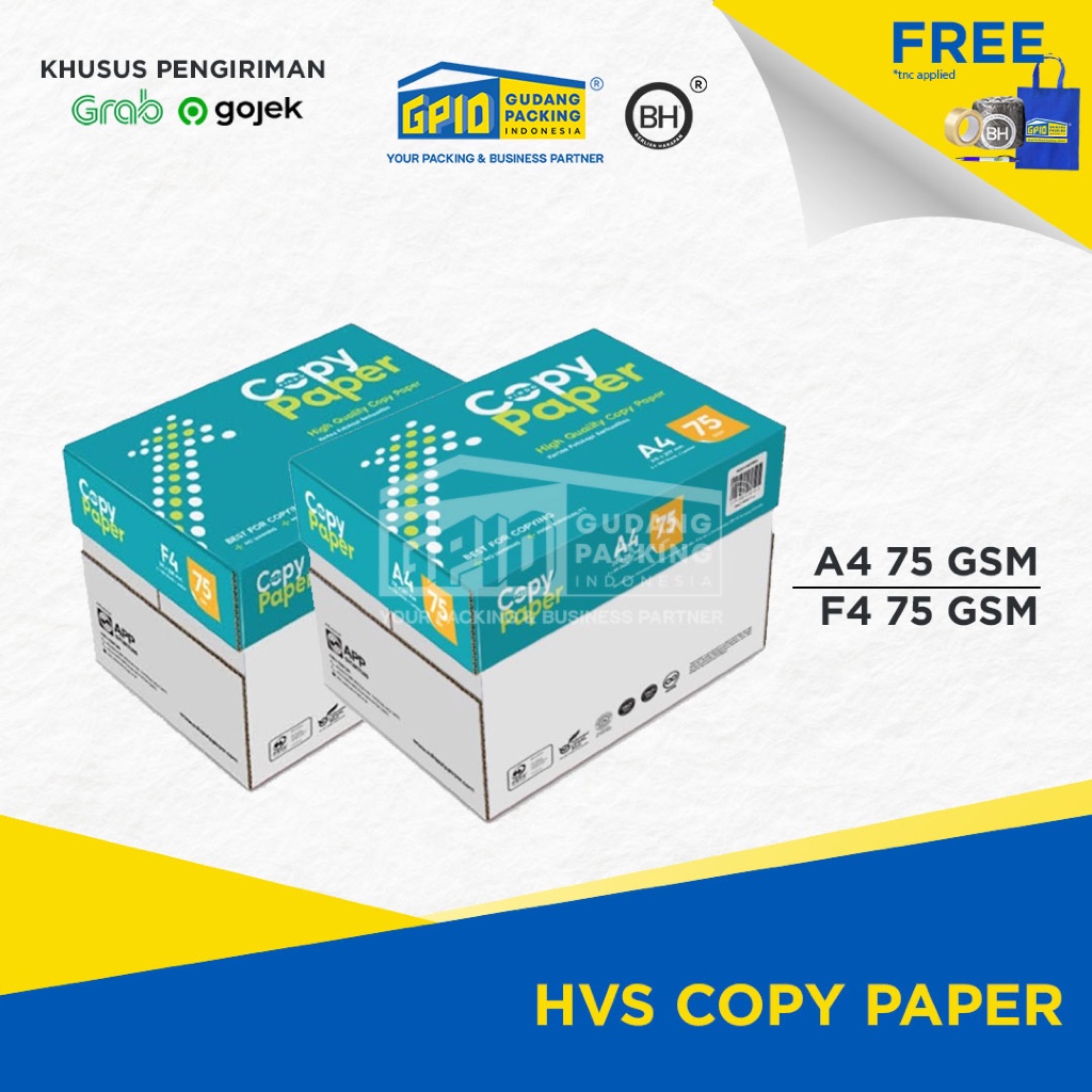 Jual (GOSEND/GRAB) COPY PAPER - Kertas HVS (A4 / F4) 75 Gsm | Shopee Indonesia