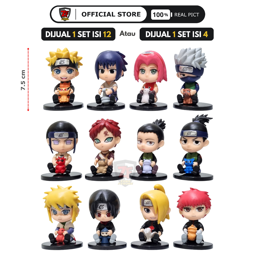 Jual Action Figure Naruto Chibi Naruto Set Pajangan Naruto Koleksi ...