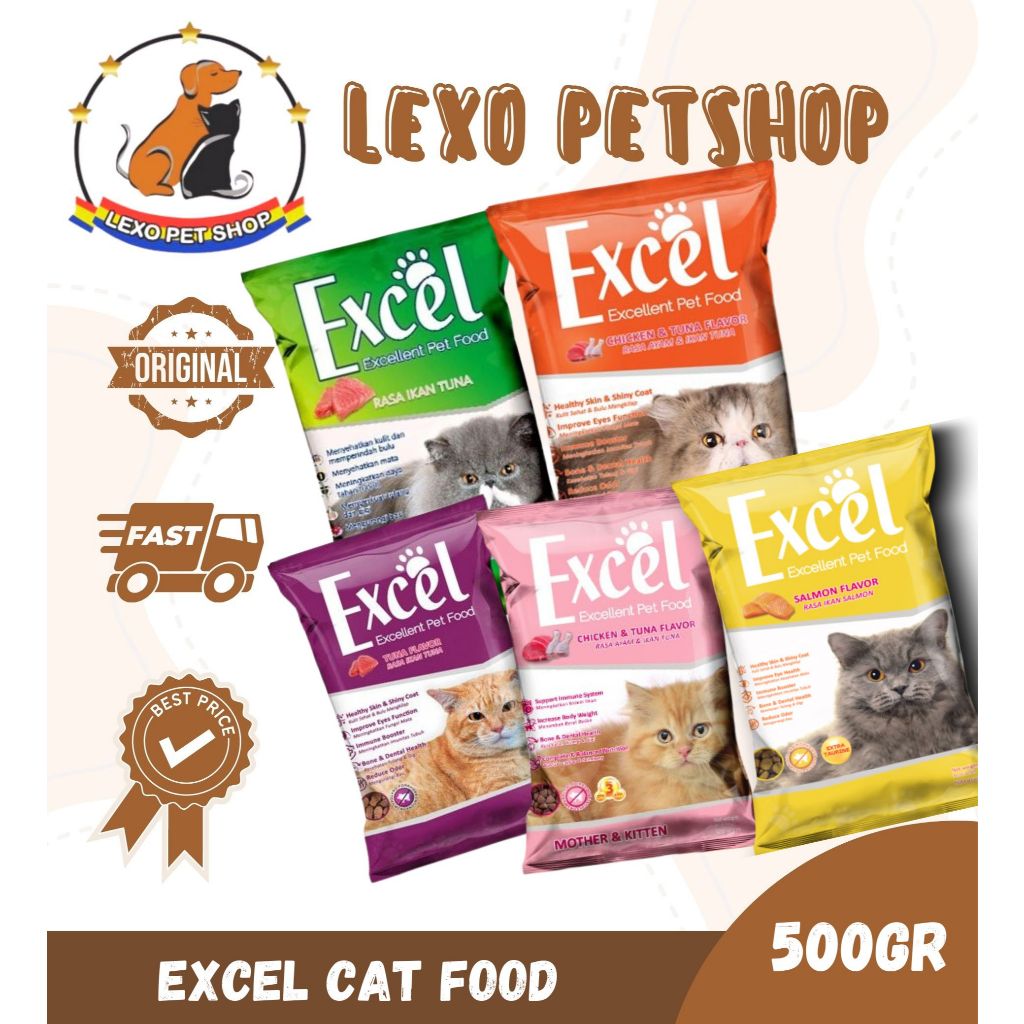 Jual Excel 500gr Makanan Kucing Cat Food Dry - EXCEL All Variant 500 Gr ...