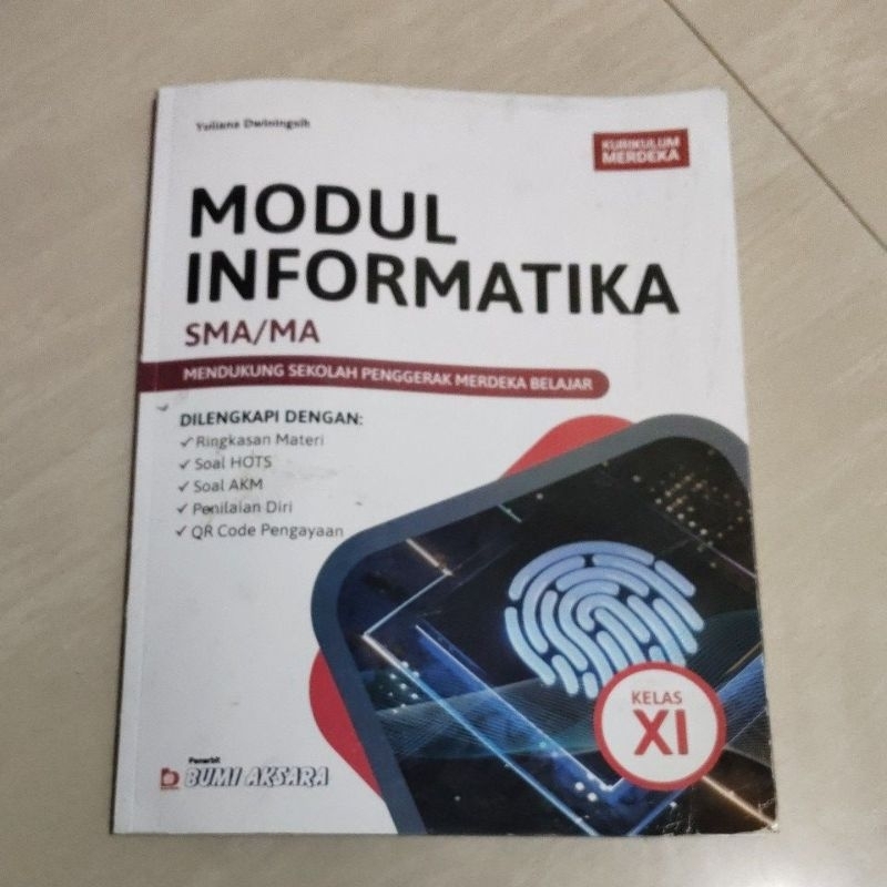 Jual BUKU ORI MODUL INFORMATIKA KELAS 2 SMA PENERBIT BUMI AKSARA ...