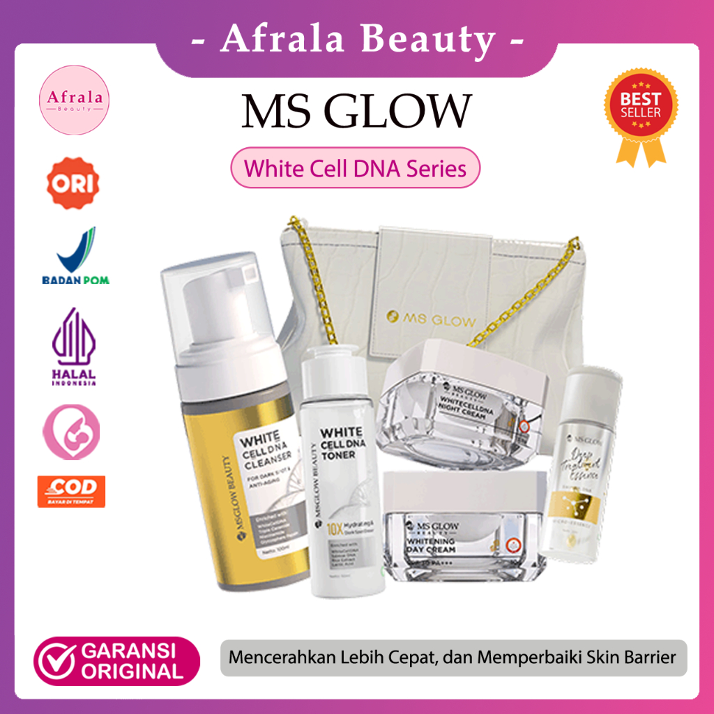 Jual MS GLOW DNA SERIES PAKET WHITE CELL DNA MSGLOW Mencerahkan Lebih ...