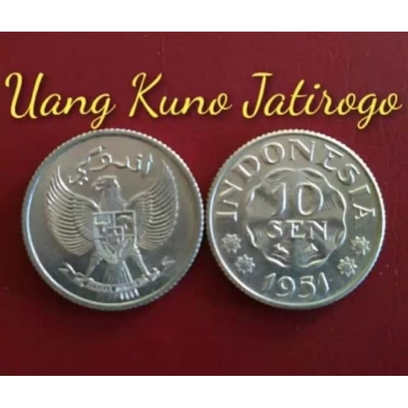 Jual KOIN 10 SEN TAHUN 1951 GARUDA PANCASILA - 1 KEPING / 1 BIJI | Shopee Indonesia