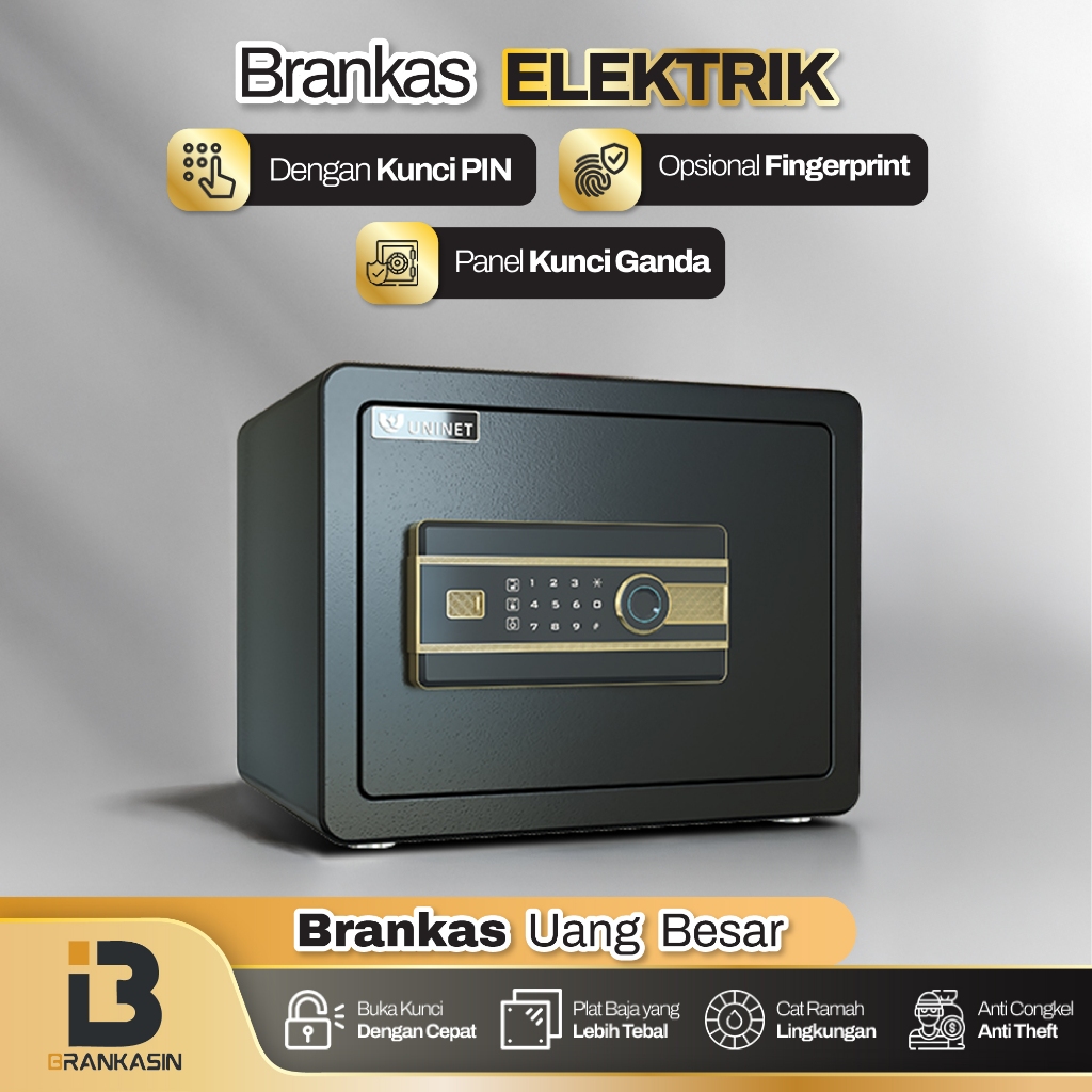 Jual Brankas Mini Portable Besi Baja Elektrik 30CM Double Unlocking PIN ...