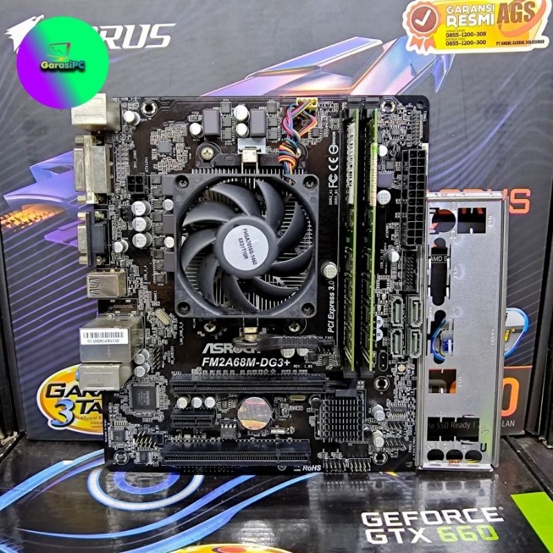 Jual Motherboard AMD ASRock FM2+ Processor APU A6 7400K Memory RAM 8GB ...