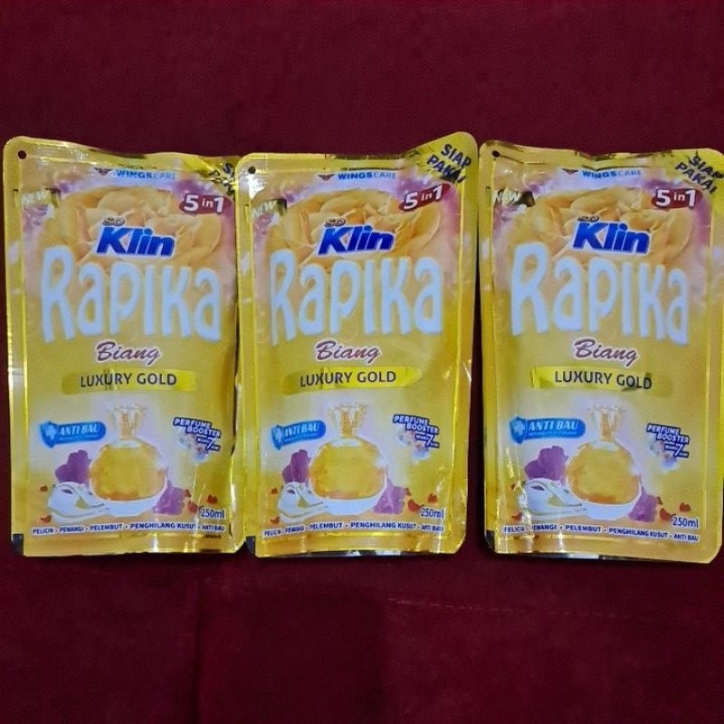 Jual Rapika Biang Luxury Gold 250ml paket isi 3 pcs | Shopee Indonesia