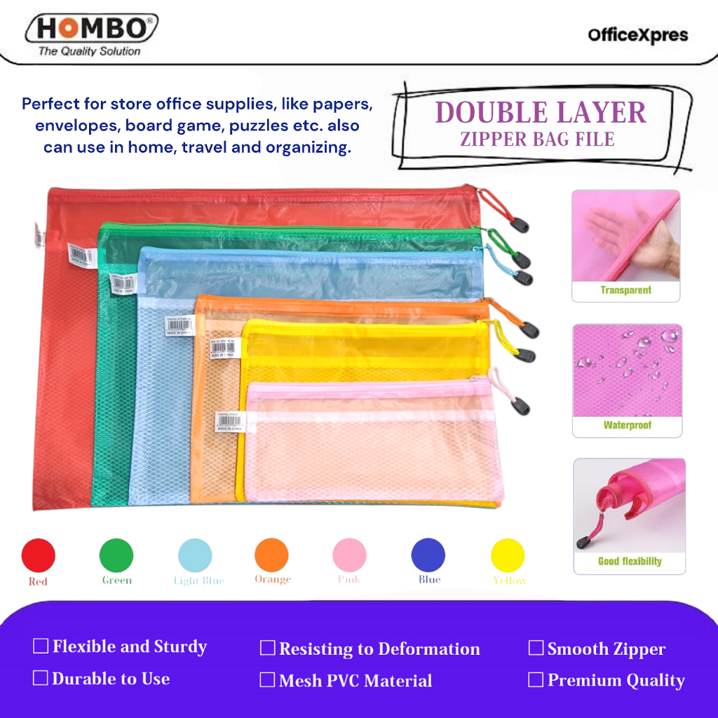 Jual Map Zipper Sleting Sekat Jaring / Ziper Bag Double Space / Map ...