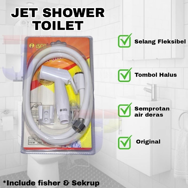 Jual Jet shower toilet / Semprotan wc Cebok Selang bidet Isco | Shopee ...