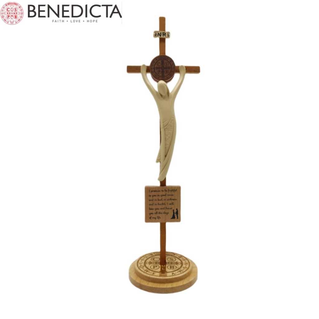 Jual SALIB WEDDING BENEDICTUS LOURDES 1 RISE NATURAL W/STAND - SALIB ...