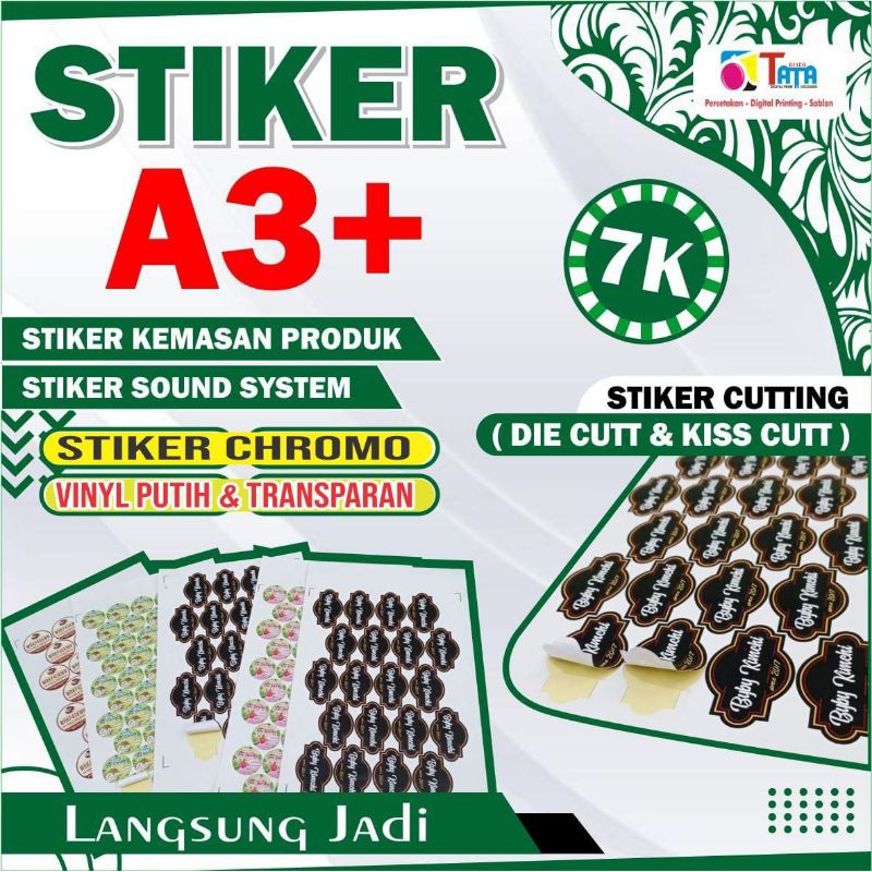 Jual Cetak Stiker A3+ Vinyl / Bontak / Glossy / Sticker Custom MURAH ...