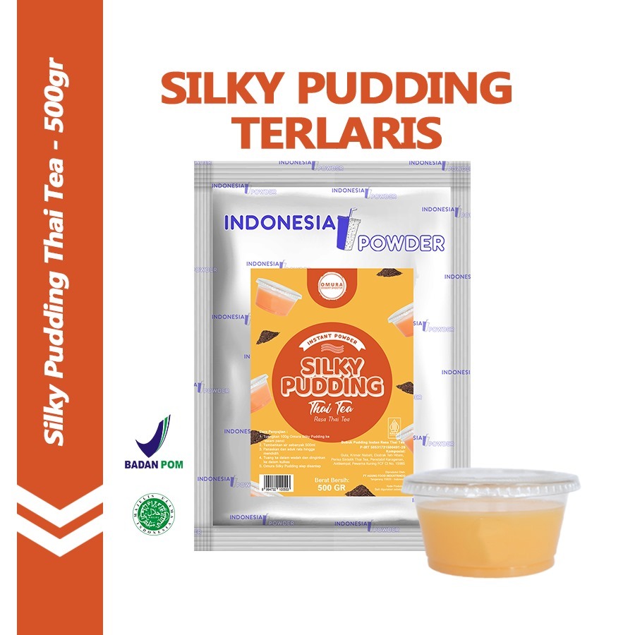 Jual [SILKY PUDDING] Bubuk Silky Pudding Rasa Thai Tea 500 Gr Mix Gula ...