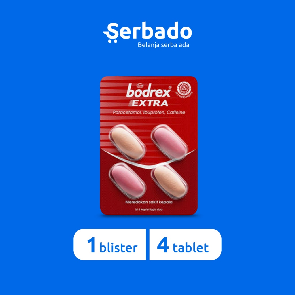 Jual Bodrex Extra Kemasan Blister (isi 4 tablet) | Shopee Indonesia