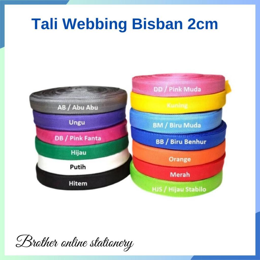 Jual Bos Bisban Pelipit Warna Lebar 2cm/Tali Webbing/Penutup Jaitan ...