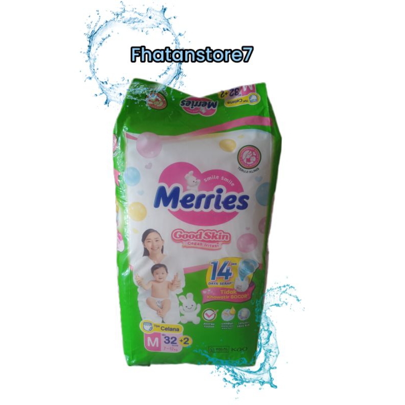 Jual Merries Good Skin Tipe Celana M34 | Merries Popok Bayi Tipe Celana ...