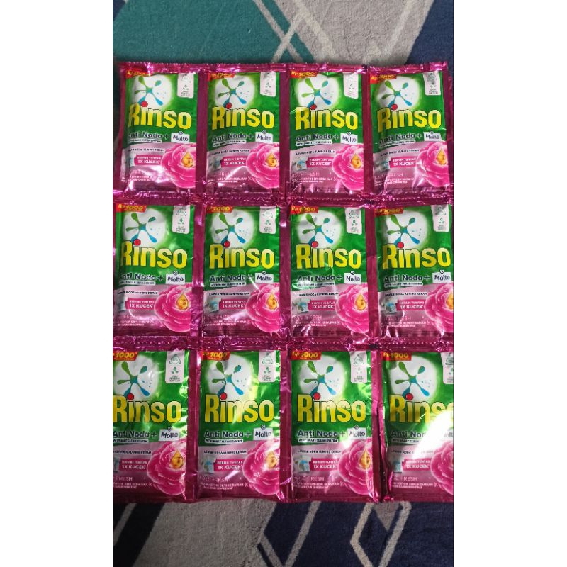 Jual RINSO CAIR 1000 SACHET / 1 RENCENG ISI 12 PCS | Shopee Indonesia