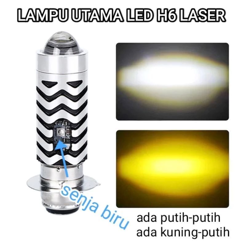 Jual LAMPU LED H6 LASER HI LO DUAL BEAM 2 WARNA AC&DC BEBEK MATIC ...