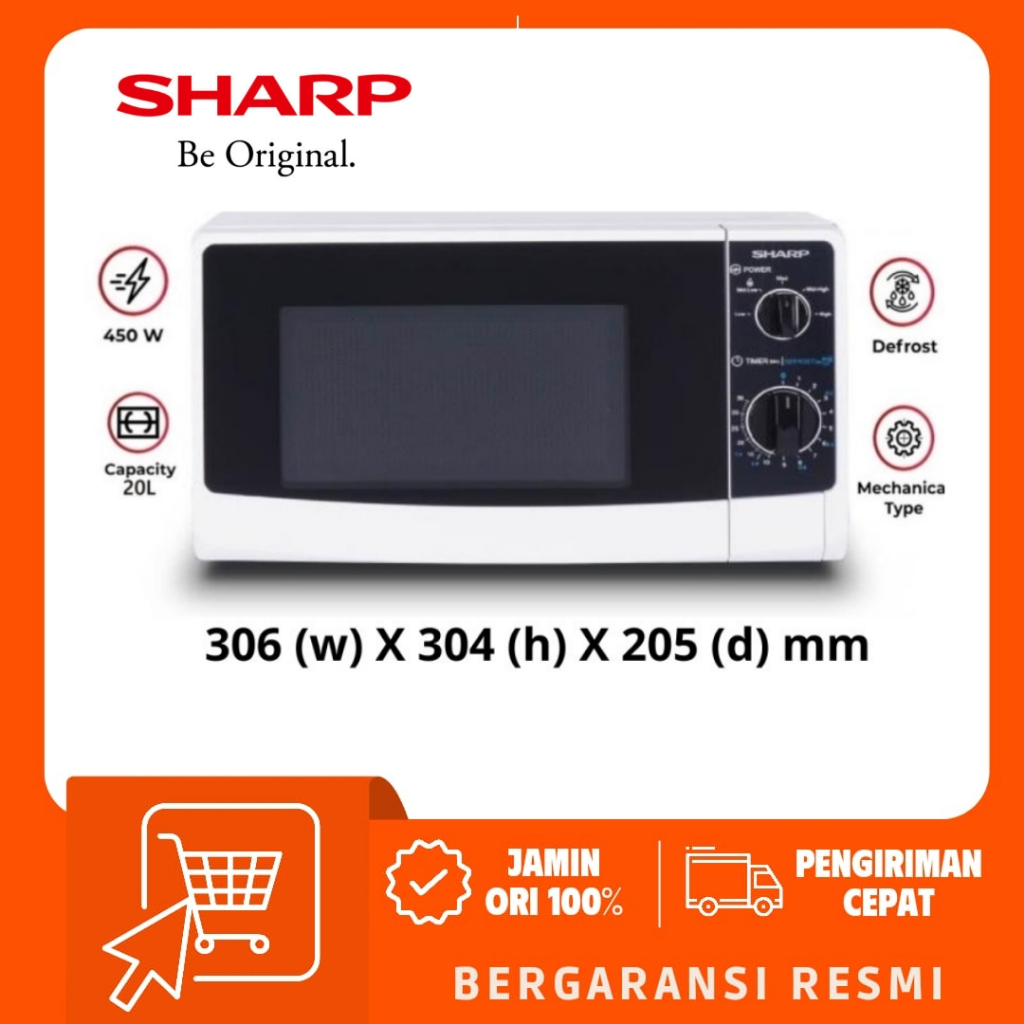 Jual SHARP MICROWAVE R220MAWH / R220MA-WH - (20 LITER) | Shopee Indonesia