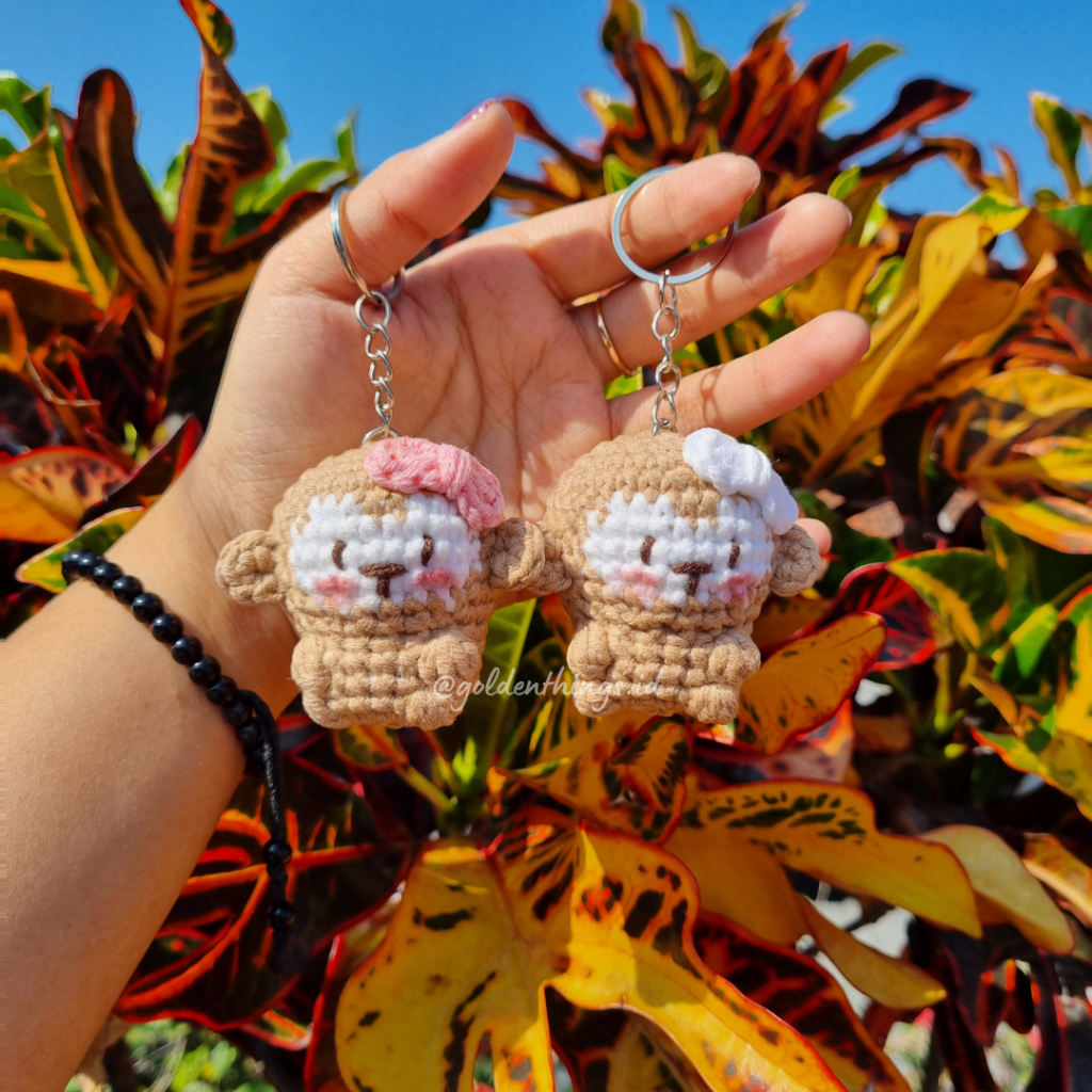 Jual GANTUNGAN KUNCI RAJUT MONYET | MONKEY CROCHET KEYCHAIN | GANCI ...