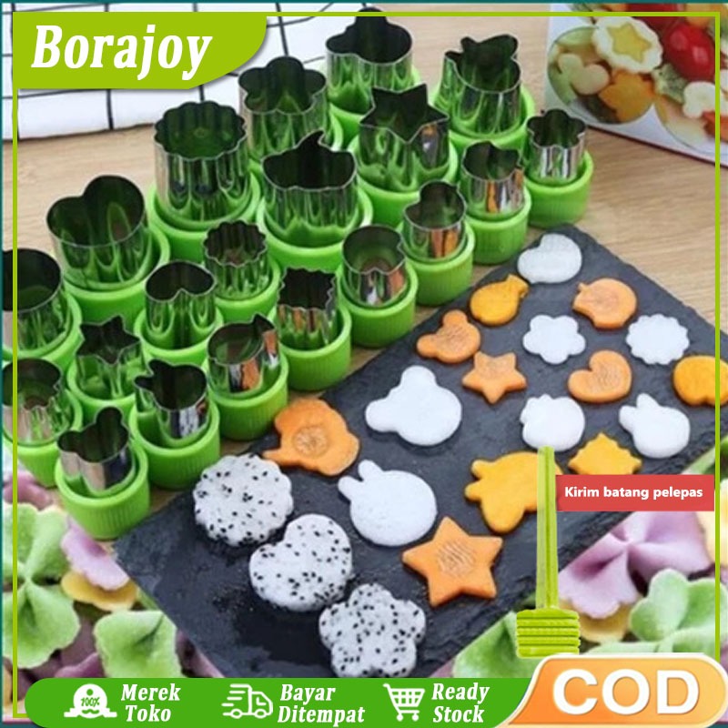 Jual 12 pcs / set Cetakan Pemotong Sayuran Buah Kue Keju Biskuit Bentuk ...