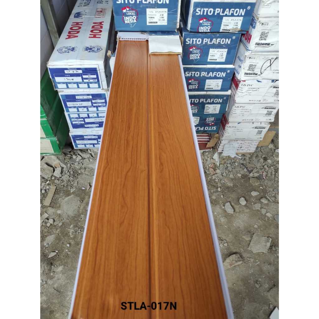 Jual Plafon PVC coklat serta kayu nat doff merk sito slta 017N | Shopee ...