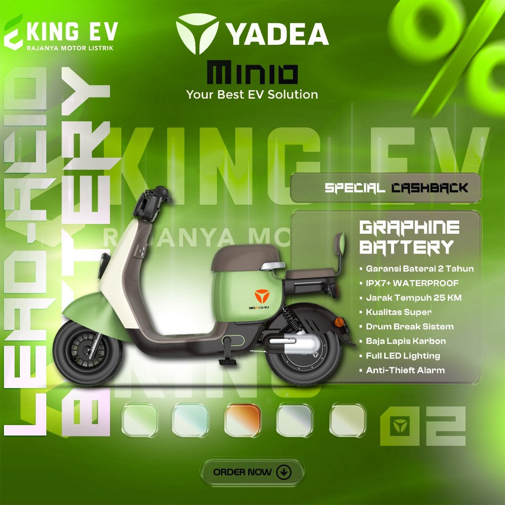 Jual YADEA Minio Sepeda Listrik Dewasa Electric E-Bike Power 400W Baterai Graphene TTFAR Garansi ...