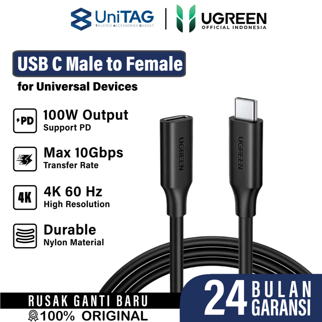Jual UGREEN Kabel Extension Type C To Type C Male to Female Fast ...