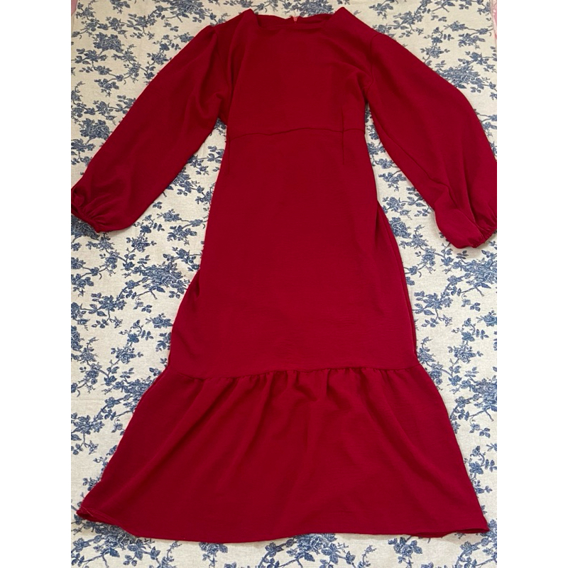 Jual Peeloved dress panjang merah (wajib baca deskripsi) | Shopee Indonesia