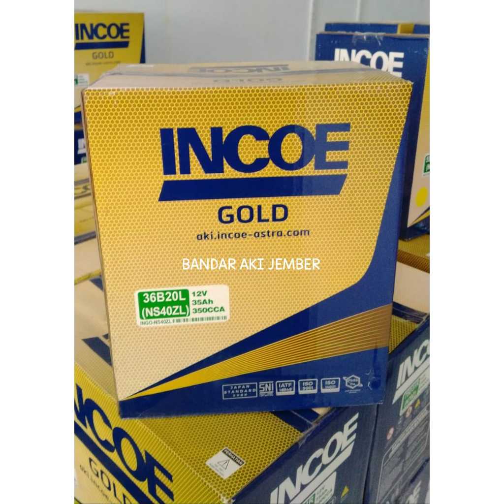 Jual AKI MOBIL INCOE NS40Z / ZL GOLD & PREMIUM = 36B20R / 36B20L (35ah) /12 VOLTAGE JAMINAN 100% ...