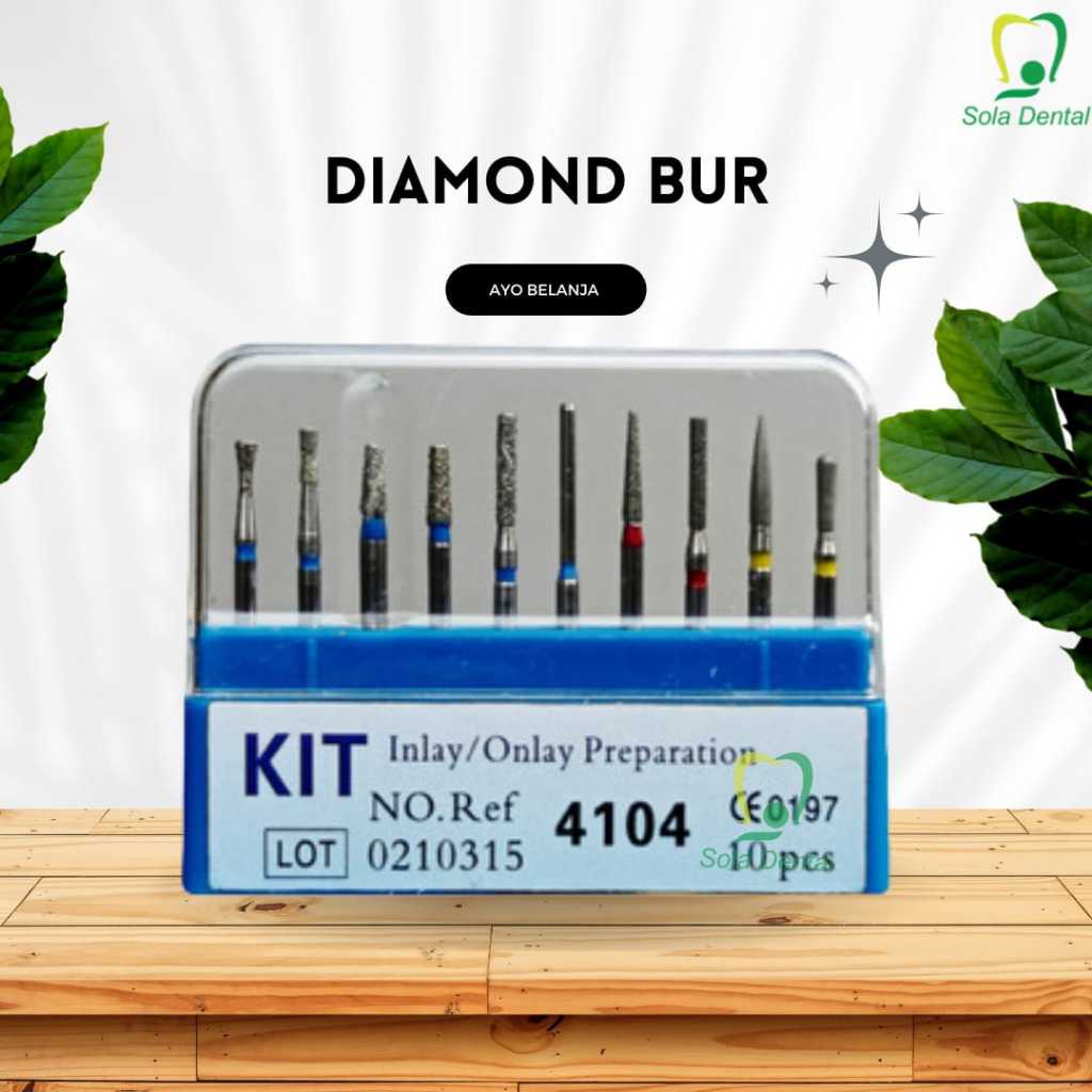 Jual inlay onlay Preparation Diamond Burs isi 10 / Dental highspeed ...