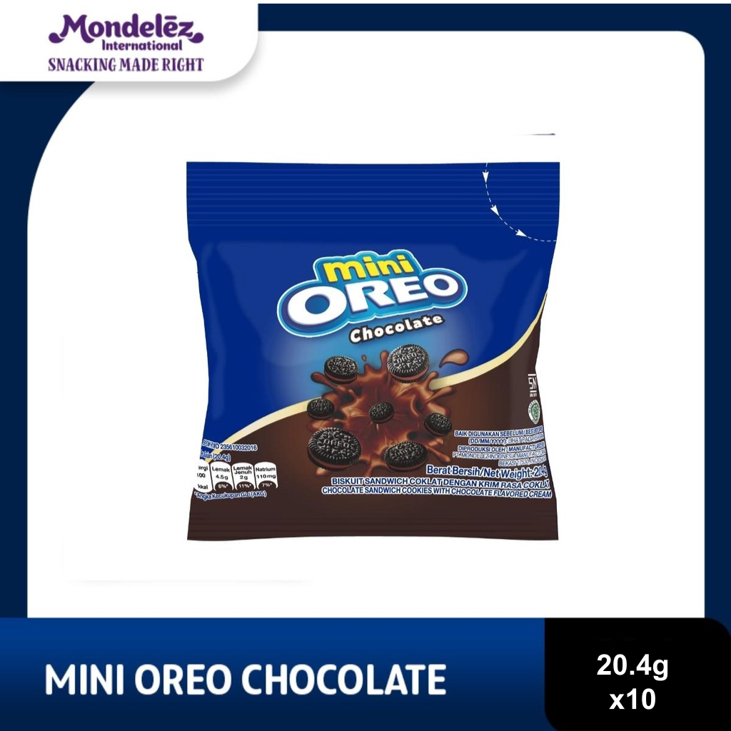 Jual Mini Oreo Biskuit Chocolate Pcs 20.4g Untuk Traveling X10 | Shopee ...