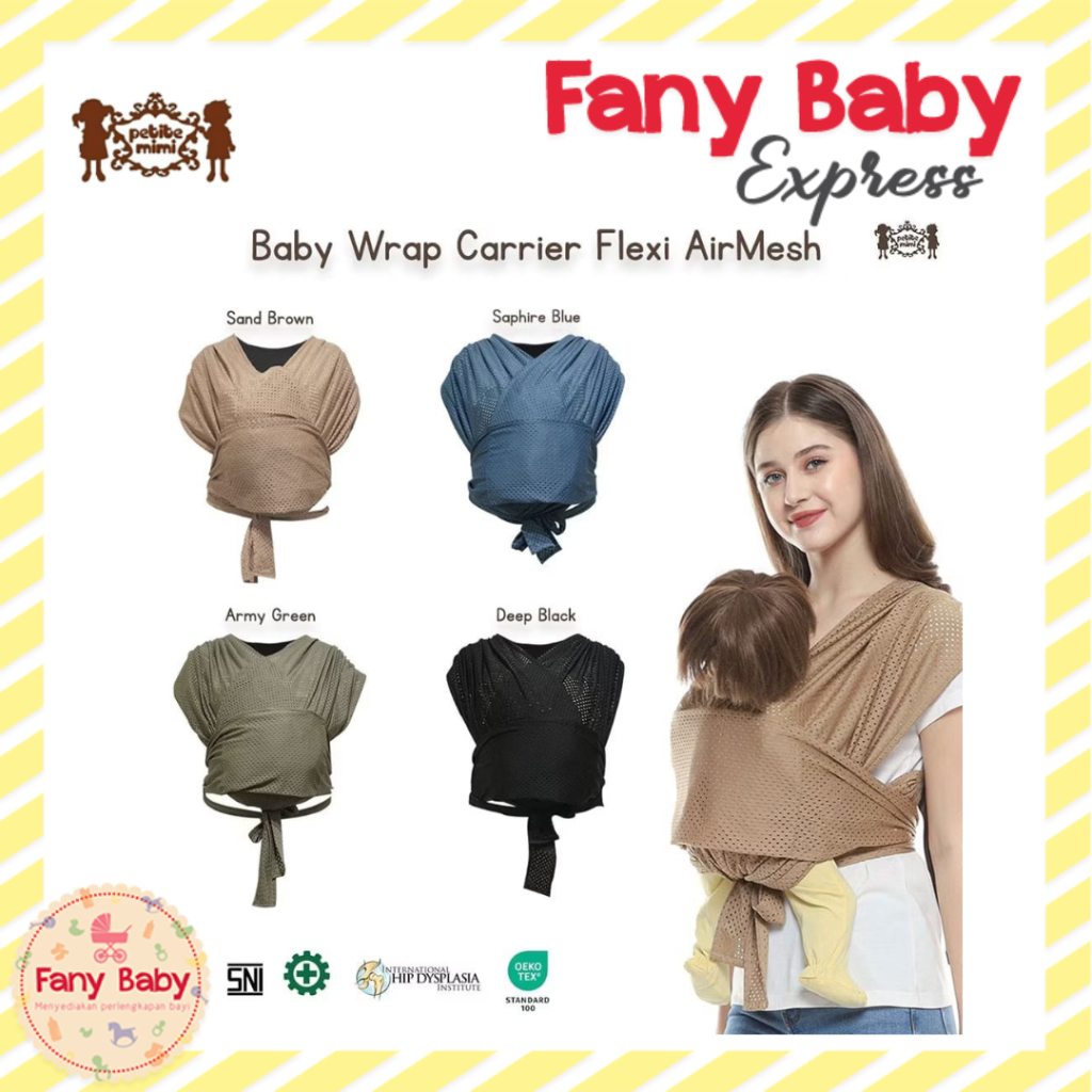 Jual PETITE MIMI GENDONGAN BABY WRAP CARRIER FLEXI AIRMESH | M SHAPE ...